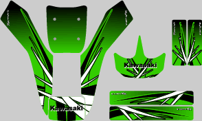 Graphic MX - Kawasaki KX KXF 80, 85, 125, 250, 450 - KDX 200, 220 - KLX ...