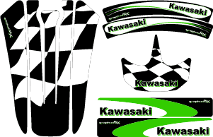 Graphic MX - Kawasaki KX 80, 85, 125, 250 - KDX 200, 220 - KLX 400 ...
