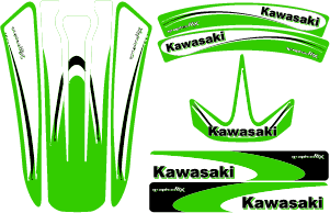 Graphic MX - Kawasaki KX 80, 85, 125, 250 - KDX 200, 220 - KLX 400 ...